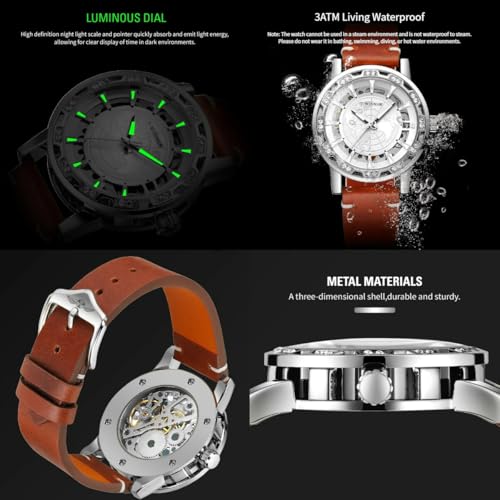 Classic Men's Manual Winding Mechanical Watch with Luminous Hands ...