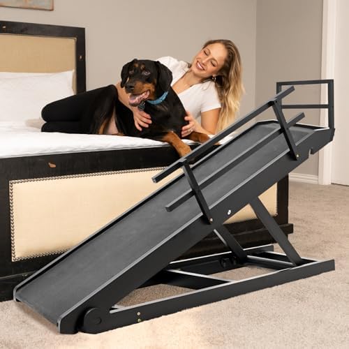 Amazon.com : ABORON Dog Ramp,Adjustable Folding Pet Ramp for Bed,Couch ...