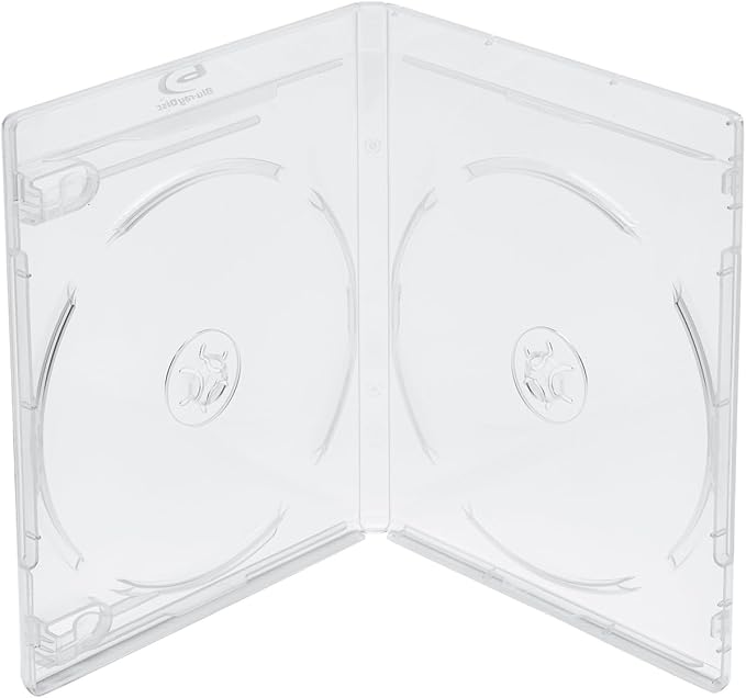 Amazon.com: MediaPack4All 12.5mm Clear Double Blu-Ray Case (2-Disc ...