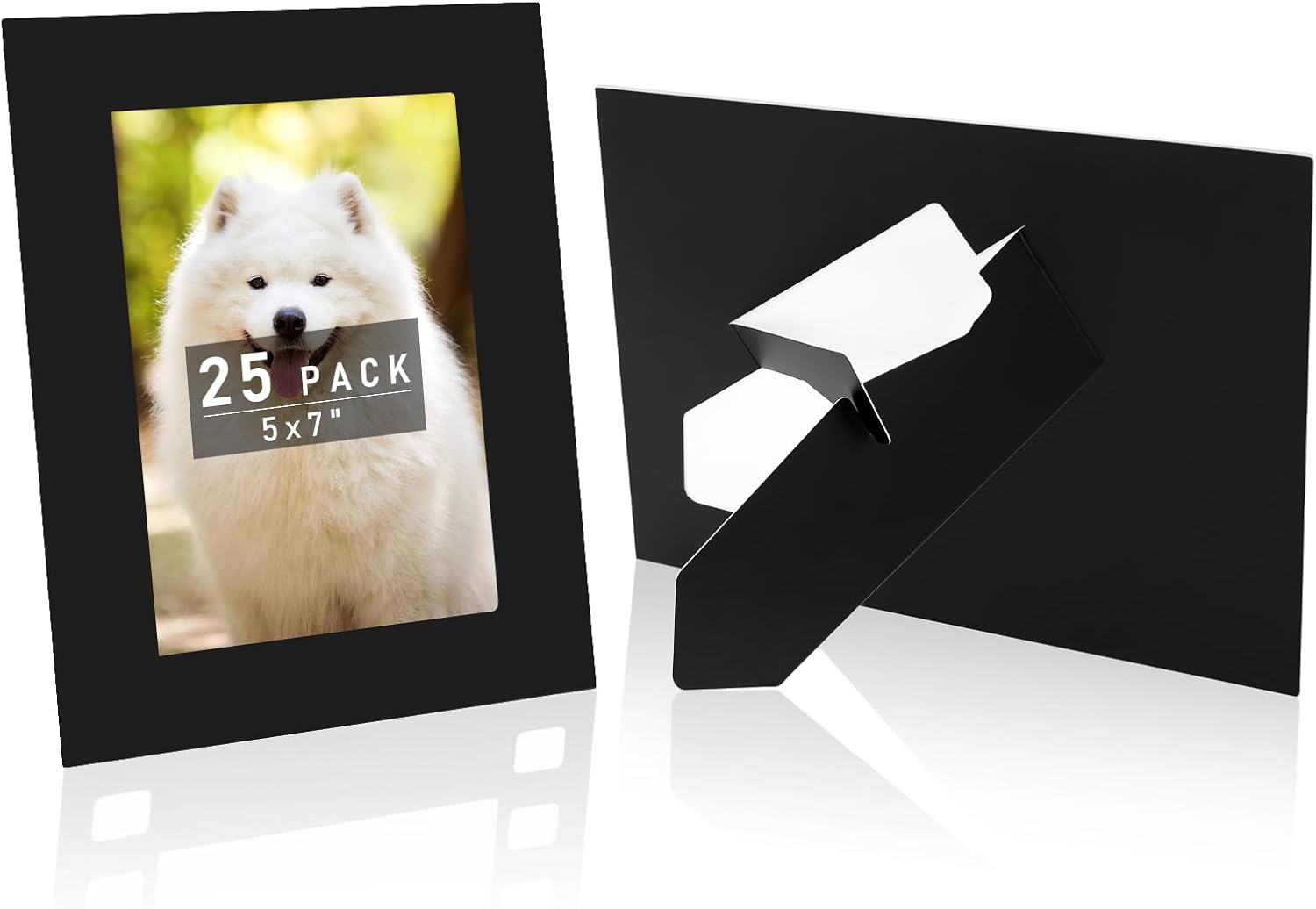 AntNest 5x7 Inch Paper Picture Frames with Easel,Black Paper Photo ...