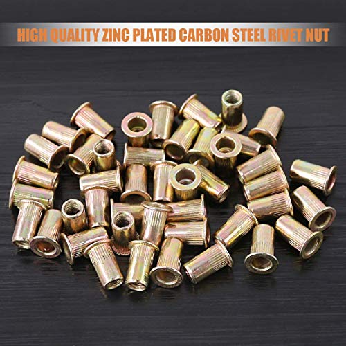 Snapklik.com : Keadic 150Pcs M4 Metric Zinc Plated Carbon Steel Rivet ...