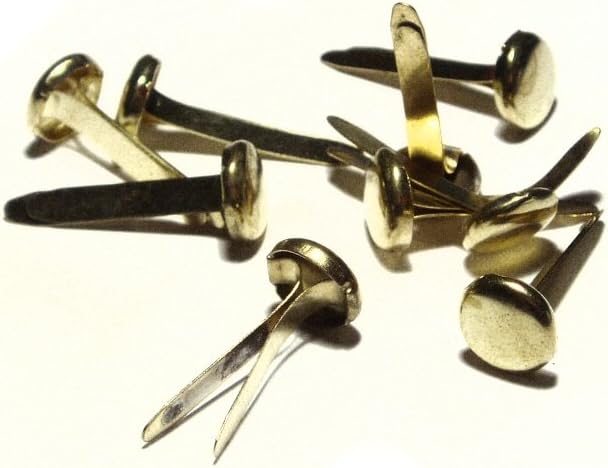 Qty 50 30mm Quality Brass (Gold) Paper Fasteners Split Pins Butterfly ...