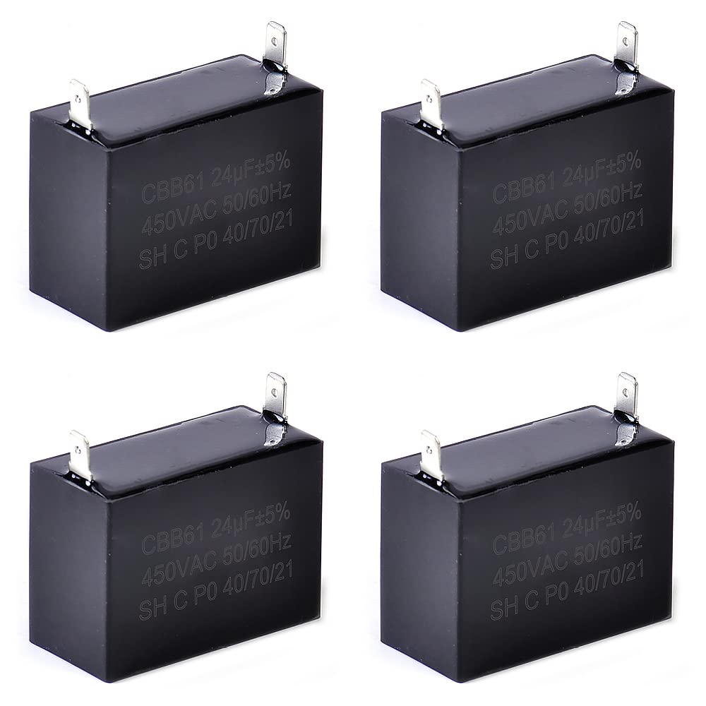 Buy Generator Motor Capacitor, 4PCS Cbb61 24uf 350v Generator Motor ...