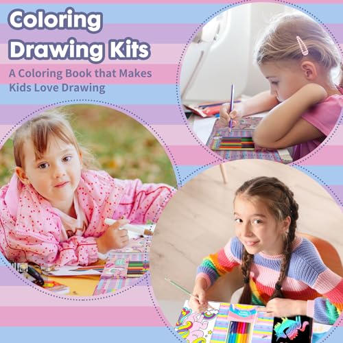 Unicorn Coloring Pads Kit for Girls, Unicorn Coloring Book with 30 ...
