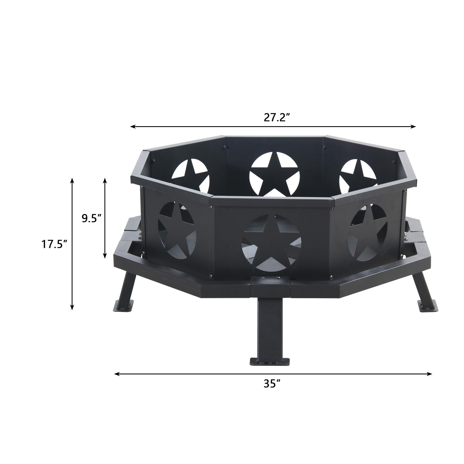 Snapklik.com : 35-Inch Outside Fire Pit, Heavy Duty Wood Burning Fire ...