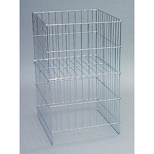 Amazon.com: Wire Dump Basket 18w x 17d x 30h Inches in Chrome - Set of ...