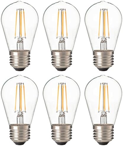 6PACK LED Filament Bulb, Smoky Grey Glass, ST48-4W LED Light Filament ...
