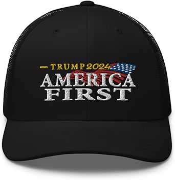Cap America First Trump 2024 : RAF Collection Black at Amazon Men’s ...
