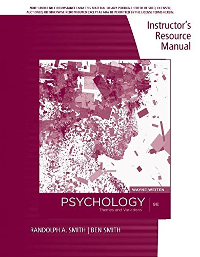 Irm Psychology 9e: Weiten: 9781111837396: Amazon.com: Books