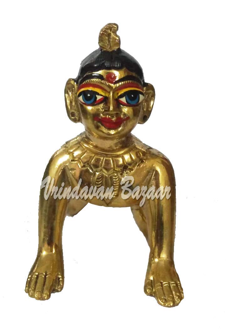 Buy VRINDAVANBAZAAR.COM Astadhatu Bal Radha Idol/Baby Radha Brass Idol ...
