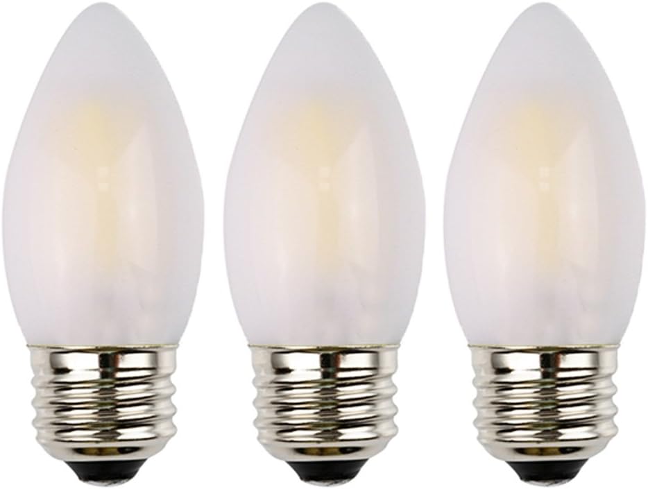 OPALRAY C35 LED Candelabra Bulb, 6W Dimmable, E26 Standard Base, 600LM ...