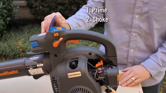 Watch LawnMaster Nopull Gas leaf blower on Amazon Live