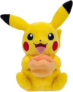 Pokémon Pikachu with Pecha Poké Puff (Orange) Accy 20cm Plush Toy ...