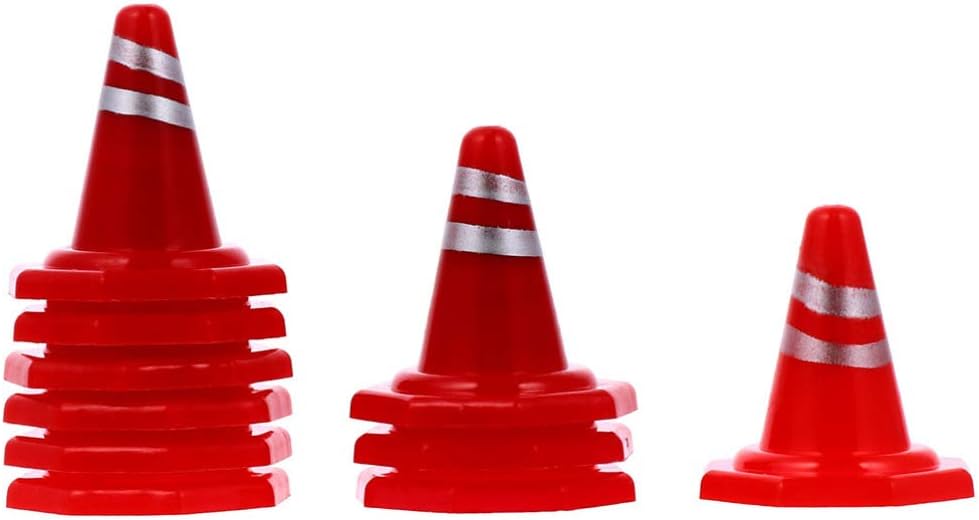 Toddmomy 20pcs Miniature Plastic Traffic Cones Sport Training Roadblock ...