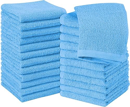 VINN DUNN® Hotel 100% Cotton Face Cloth, 12 Cotton Washcloths, Flannels ...