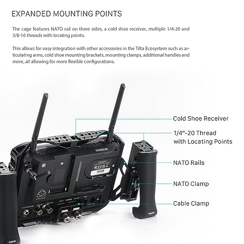 TILTA Monitor Cage with Monitor Support Handles Compatible with Atomos ...