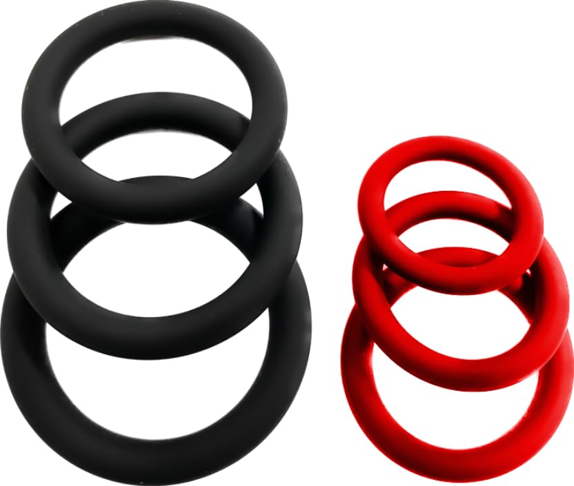 Six-Ring Locking Sequence Set (Black with Red) : Amazon.co.uk: Health ...