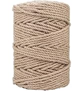 Amazon.com: Natural Jute Rope 5mm x109 Yard 3 Strand, ZUEXT Handmade ...