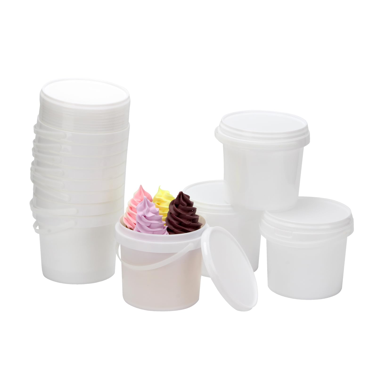 Amazon.com - DIICCYO 2L Ice Cream Buckets with Lids and Handles, 67 Oz ...