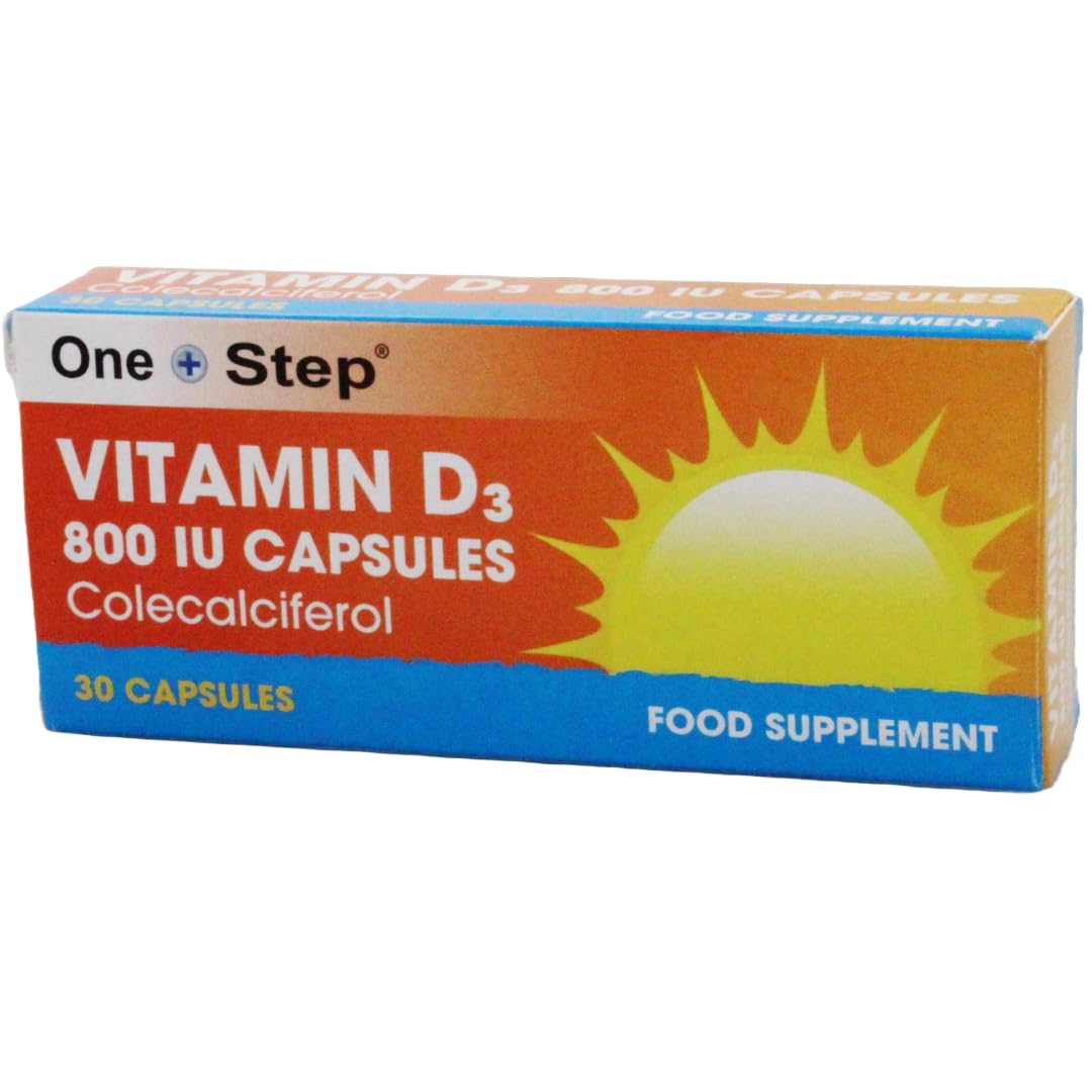 One Step | Vitamin D3 800IU | 120 Capsules | Colecalciferol Capsules ...