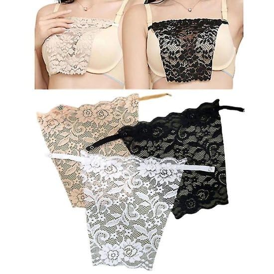 ARRANT UNIQUE Adjustable Lace Cleavage Cover-Up for Women, Modesty Panel for Deep Neck Tops ...