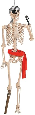 Amazon.com: Life Size Posable Pirate Skeleton (5 feet tall) Halloween ...