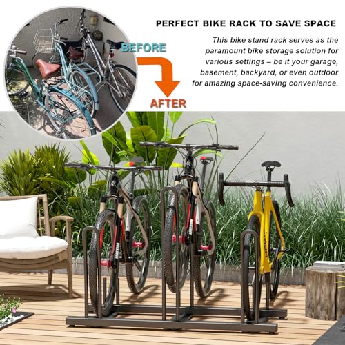 Snapklik.com : CXWXC 1-3 Bicycle Stand - Bike Floor Parking Stand For ...