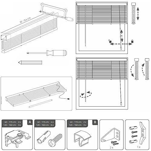 Sol Royal Store venitien aluminium Noir 40x130cm SolDecor J32 pour ...