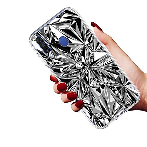 CEAREY Gray Triangular Pattern Clear Soft Silicone TPU Gel Cases Cover ...