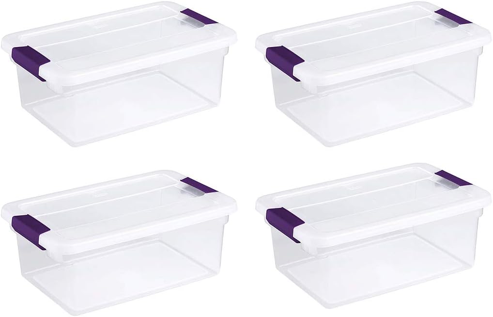 Amazon.com: Sterilite 15 Quart ClearView Latch Storage Container With ...