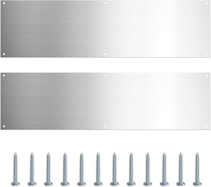 Door Plates for Interior Doors – Brushed Steel Kick Panel, Door Bottom ...