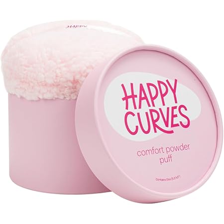 Amazon.com: Happy Curves Comfort Powder Puff - Large Powder Puff for ...