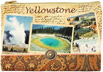 Amazon.com: Americaware ZPYST01 Yellowstone Vintage Print Zip Pouch ...