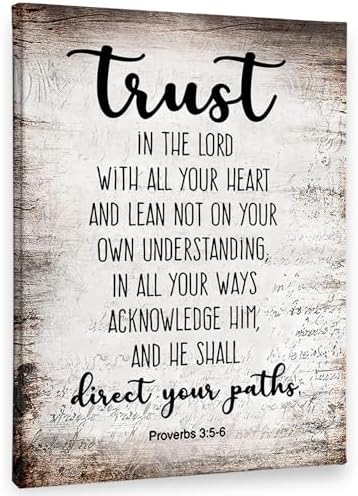 Amazon.com: PHAMTE Proverbs 3:5-6 Trust In The Lord With All Your Heart ...