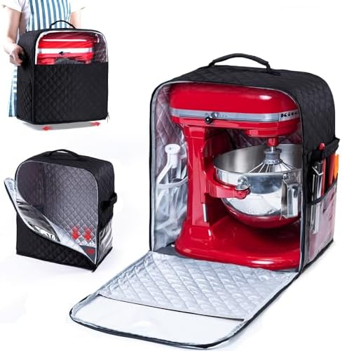 Amazon.com: BAGSPRITE Stand Mixer Cover with Appliance Sliders Base ...