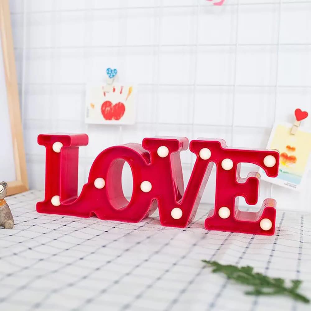 Valentines Day LOVE Sign Decoration LOVE Bedroom Decor Lights Wedding ...