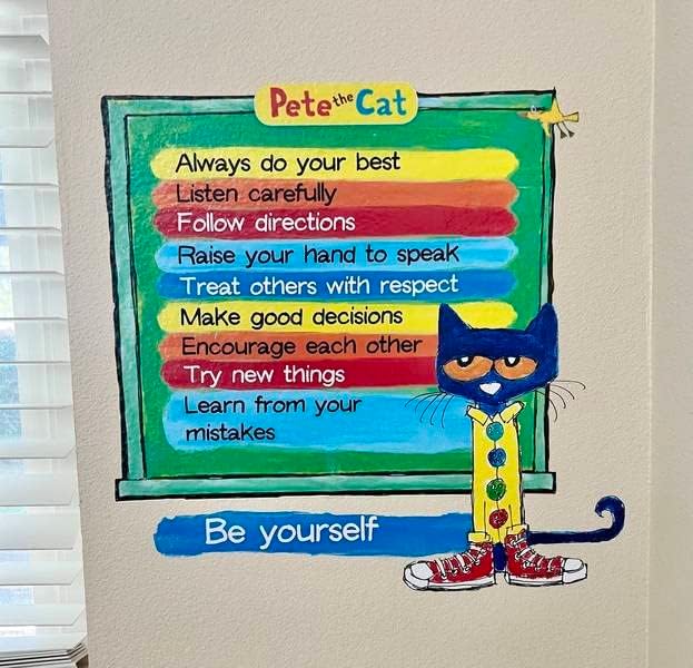 Amazon.com: Pete The Cat Classroom Wall Decor - Vinyl Decal for ...