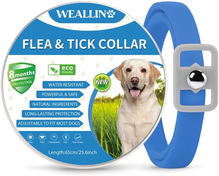 WEALLIN Collar for Dogs Repellent Blue, Built-in Pant-Based Formula ...