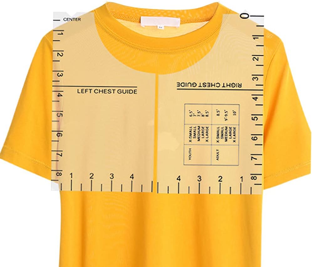 T-Shirt Rulers Guide Acrylic Tt-Shirt Ruler Neck Calibration Ruler for ...