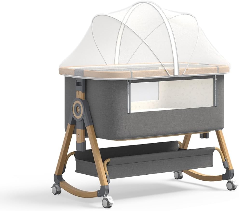 Amazon.com: Baby Bassinet, 4 In 1 Portable Bassinet Bedside Sleeper ...