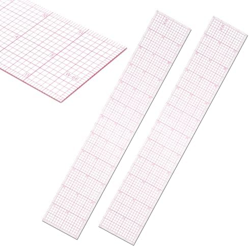 Amazon.com: Clear Sewing Ruler, 2 Pcs 2 × 12 Inch Plastic Grid ...
