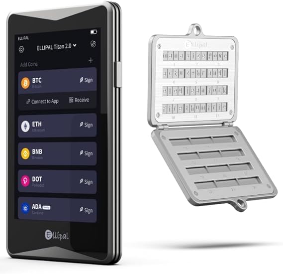 Amazon.com: ELLIPAL Titan 2.0 Crypto Hardware Wallet + Metal Seed ...