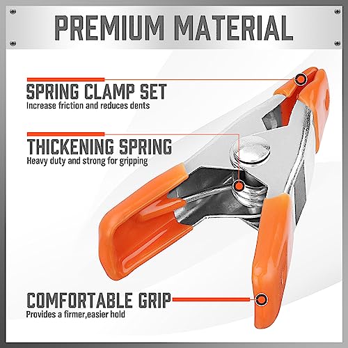 Snapklik.com : HORUSDY 10-Piece 2 Inch Small Spring Clamp