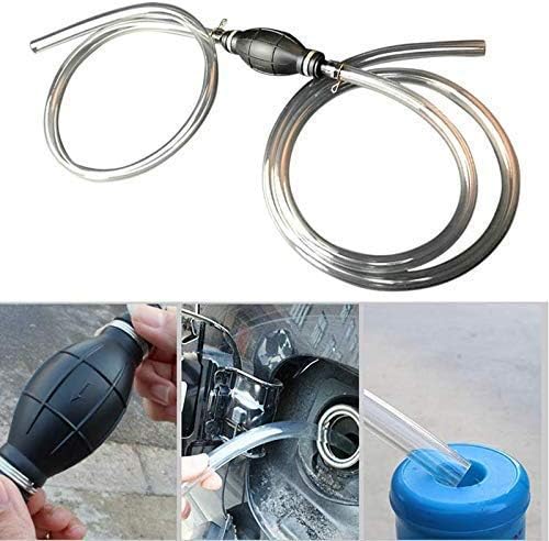 ASTRECA Portable Hand Fuel Pump Gas Oil Water Fuel Transfer Siphon Pump ...