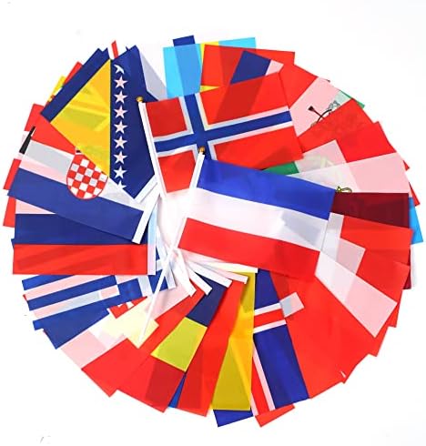 Amazon.com: 43 Pack European Country Flags, Small Flags of the World ...