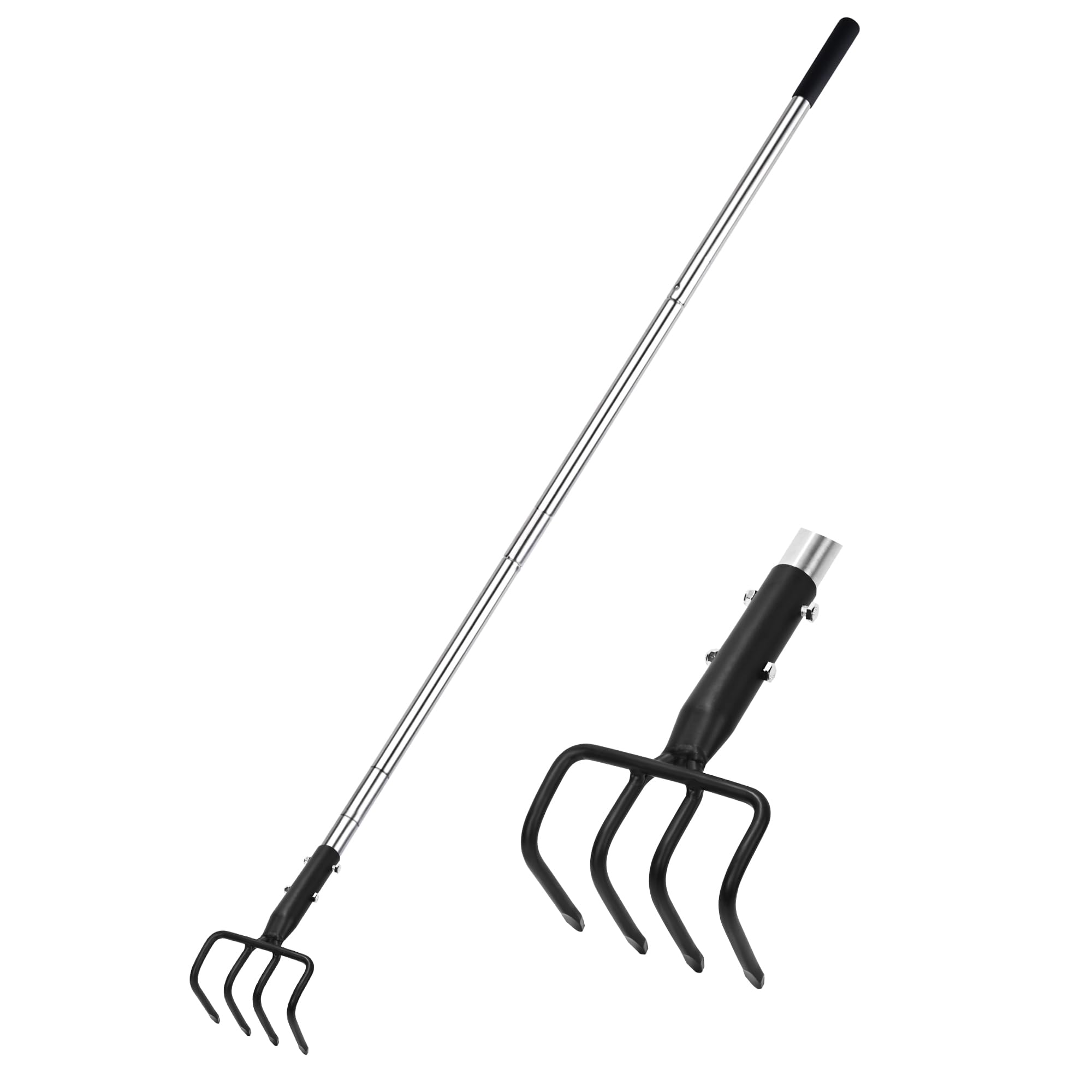 Amazon.com : YEELOR Long Hand Cultivator, Carbon Steel & Stainless ...