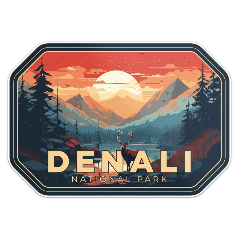 Amazon.com - Denali National Park Sticker - Waterproof Vinyl Decal for ...