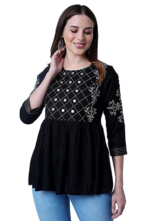 Buy Shanaya Creation Women's and Girl's Rayon Embordery Short Kurti ...