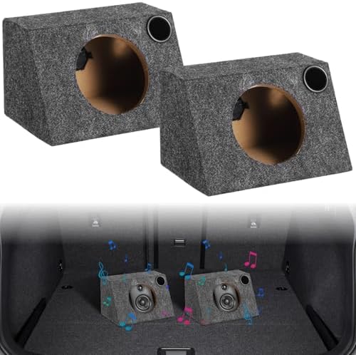 Amazon.com: 2 PCS Car Audio Enclosures, Angled Style Car Audio Speaker ...