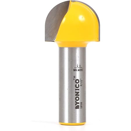 Amazon.com: Yonico Round Nose Core Box Router Bit 1/2-Inch Diameter 1/4 ...